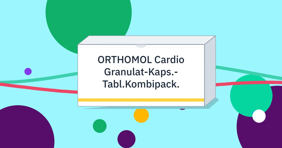 Symbolbild: Packung mit der Aufschrift ORTHOMOL Cardio Granulat-Kaps.-Tabl.Kombipack. (PZN 05919239) – Verfügbarkeit und Bezug in Apotheken in Frankfurt am Main