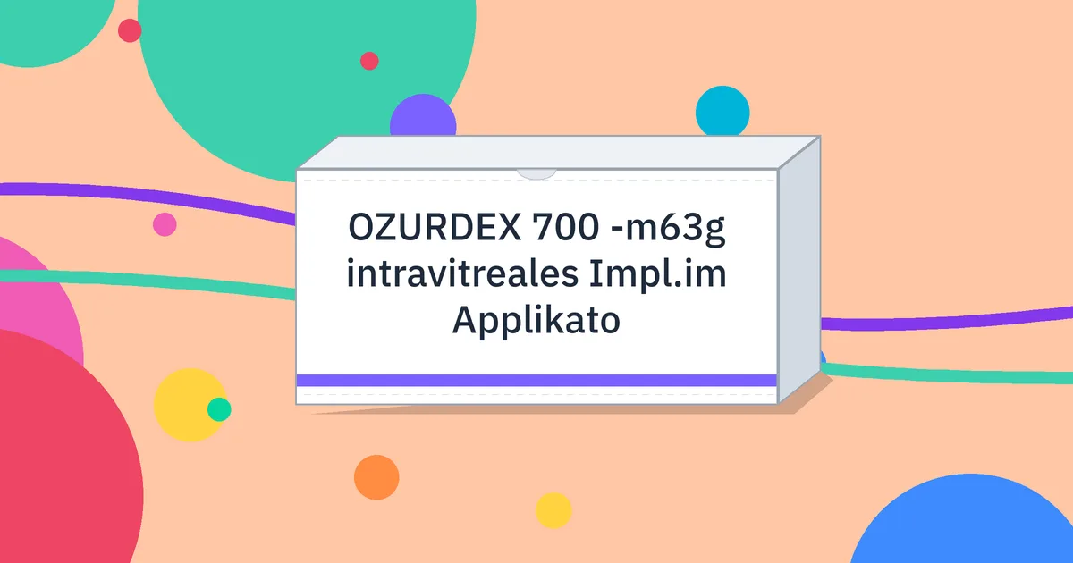 Symbolbild: Packung mit der Aufschrift OZURDEX 700 -m63g intravitreales Impl.im Applikato (PZN 13988987) – Verfügbarkeit und Bezug in Apotheken in Frankfurt am Main