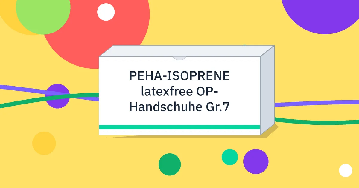 Symbolbild: Packung mit der Aufschrift PEHA-ISOPRENE latexfree OP-Handschuhe Gr.7 (PZN 10387017) – Verfügbarkeit und Bezug in Apotheken in Frankfurt am Main