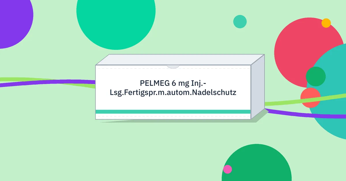 Symbolbild: Packung mit der Aufschrift PELMEG 6 mg Inj.-Lsg.Fertigspr.m.autom.Nadelschutz (PZN 19454904) – Verfügbarkeit und Bezug in Apotheken in Frankfurt am Main