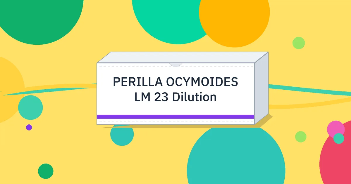 Symbolbild: Packung mit der Aufschrift PERILLA OCYMOIDES LM 23 Dilution (PZN 13635214) – Verfügbarkeit und Bezug in Apotheken in Frankfurt am Main