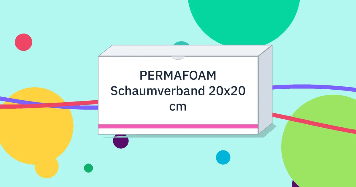 Symbolbild: Packung mit der Aufschrift PERMAFOAM Schaumverband 20x20 cm (PZN 05529685) – Verfügbarkeit und Bezug in Apotheken in Frankfurt am Main