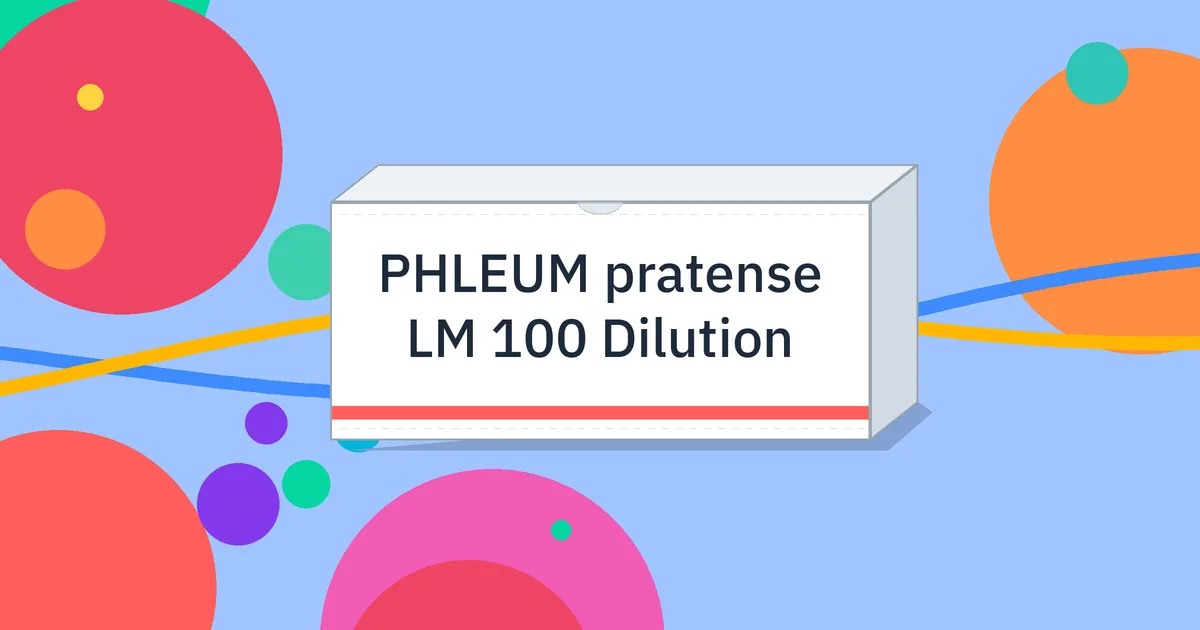 Symbolbild: Packung mit der Aufschrift PHLEUM pratense LM 100 Dilution (PZN 13639063) – Verfügbarkeit und Bezug in Apotheken in Frankfurt am Main
