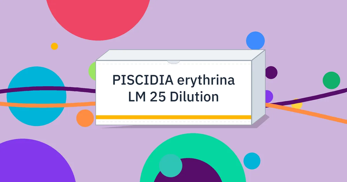 Symbolbild: Packung mit der Aufschrift PISCIDIA erythrina LM 25 Dilution (PZN 13645945) – Verfügbarkeit und Bezug in Apotheken in Frankfurt am Main