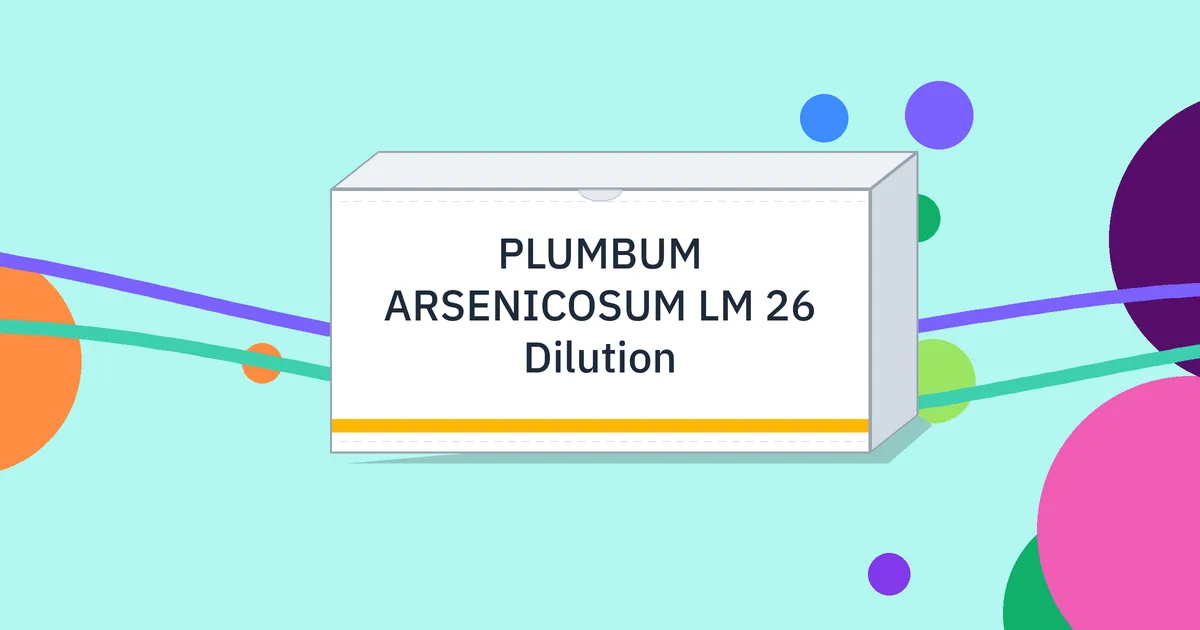 Symbolbild: Packung mit der Aufschrift PLUMBUM ARSENICOSUM LM 26 Dilution (PZN 13039475) – Verfügbarkeit und Bezug in Apotheken in Frankfurt am Main