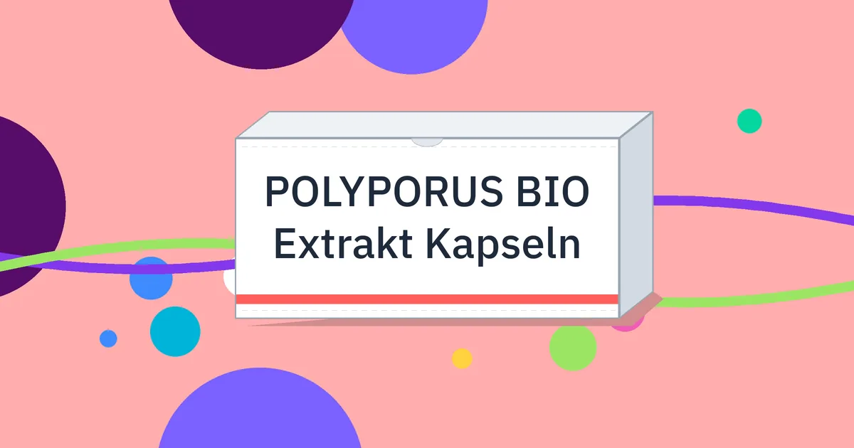 Symbolbild: Packung mit der Aufschrift POLYPORUS BIO Extrakt Kapseln (PZN 16738707) – Verfügbarkeit und Bezug in Apotheken in Frankfurt am Main