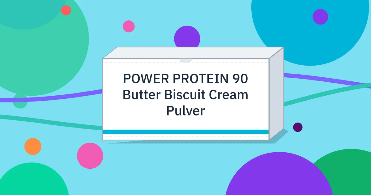 Symbolbild: Packung mit der Aufschrift POWER PROTEIN 90 Butter Biscuit Cream Pulver (PZN 14371378) – Verfügbarkeit und Bezug in Apotheken in Frankfurt am Main