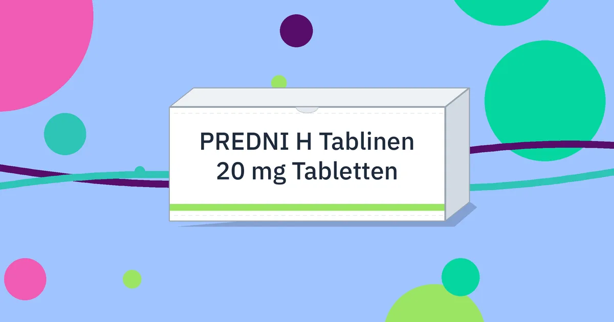 Symbolbild: Packung mit der Aufschrift PREDNI H Tablinen 20 mg Tabletten (PZN 00677180) – Verfügbarkeit und Bezug in Apotheken in Frankfurt am Main