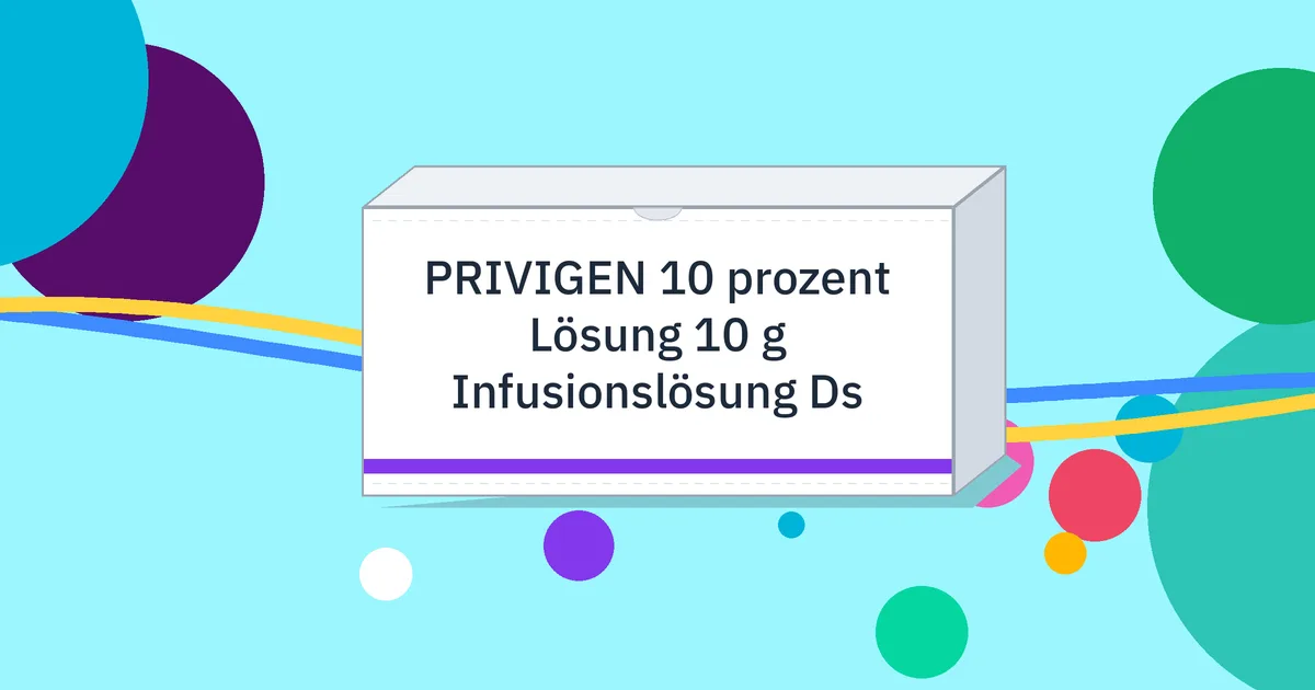 Symbolbild: Packung mit der Aufschrift PRIVIGEN 10 prozent Lösung 10 g Infusionslösung Ds (PZN 09198452) – Verfügbarkeit und Bezug in Apotheken in Frankfurt am Main