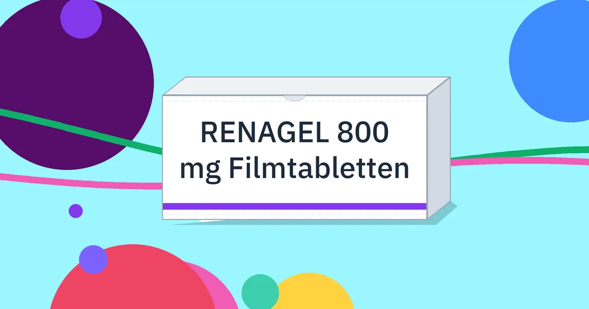Symbolbild: Packung mit der Aufschrift RENAGEL 800 mg Filmtabletten (PZN 15609155) – Verfügbarkeit und Bezug in Apotheken in Frankfurt am Main