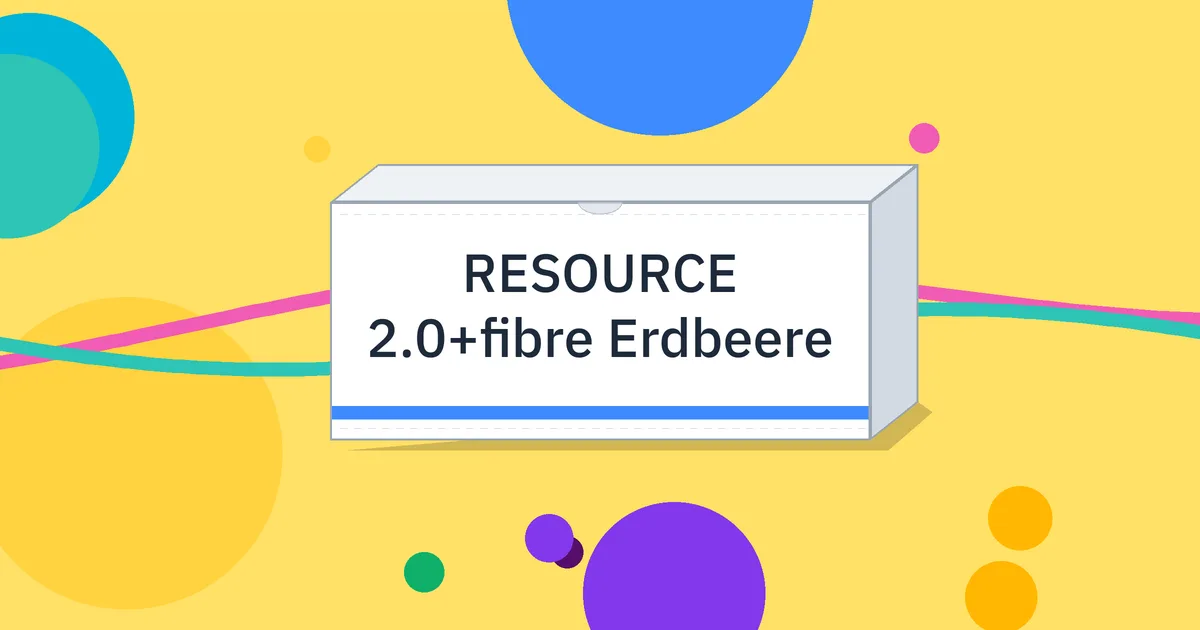Symbolbild: Packung mit der Aufschrift RESOURCE 2.0+fibre Erdbeere (PZN 12737740) – Verfügbarkeit und Bezug in Apotheken in Frankfurt am Main