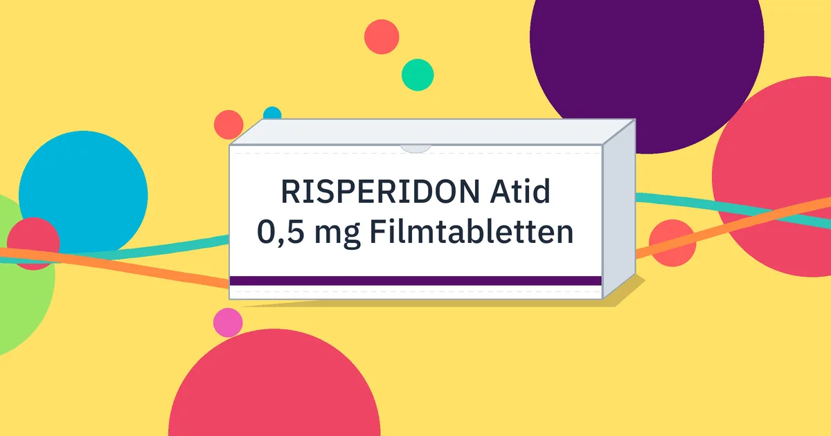 Symbolbild: Packung mit der Aufschrift RISPERIDON Atid 0,5 mg Filmtabletten (PZN 05988915) – Verfügbarkeit und Bezug in Apotheken in Frankfurt am Main