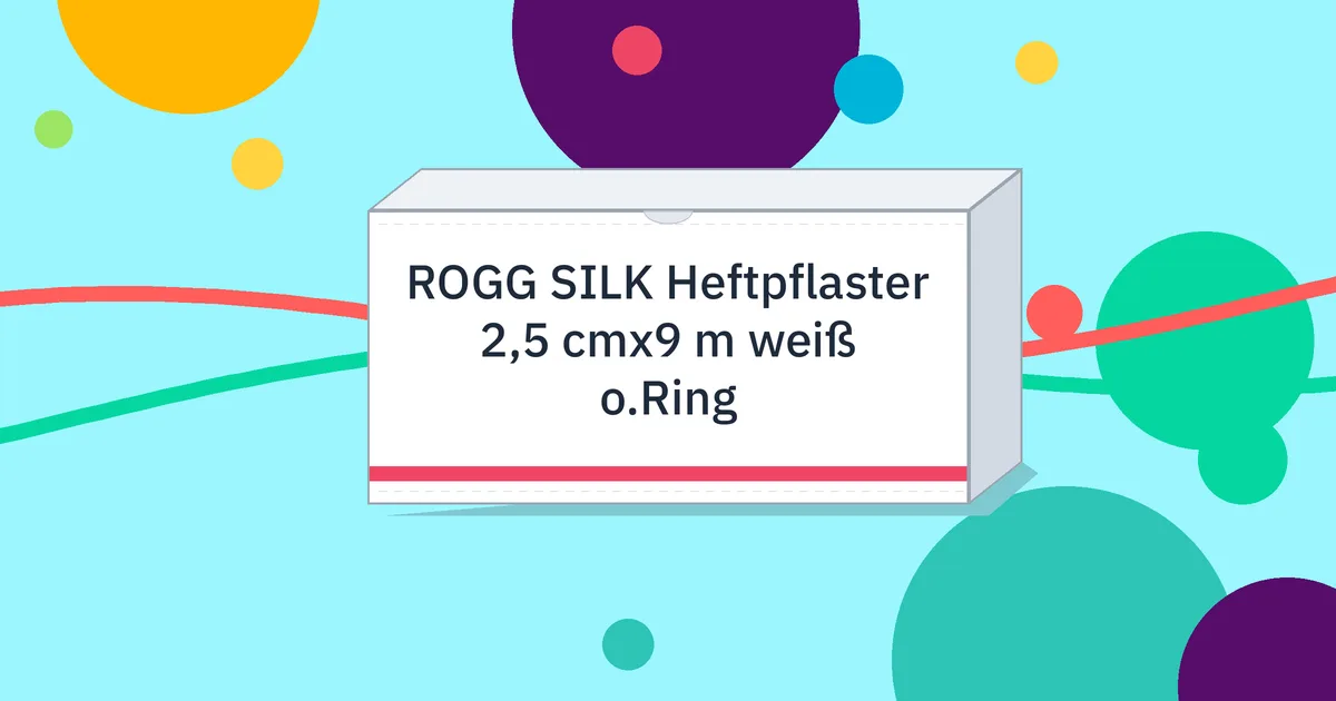 Symbolbild: Packung mit der Aufschrift ROGG SILK Heftpflaster 2,5 cmx9 m weiß o.Ring (PZN 16531225) – Verfügbarkeit und Bezug in Apotheken in Frankfurt am Main
