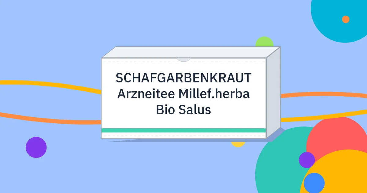 Symbolbild: Packung mit der Aufschrift SCHAFGARBENKRAUT Arzneitee Millef.herba Bio Salus (PZN 05371913) – Verfügbarkeit und Bezug in Apotheken in Frankfurt am Main