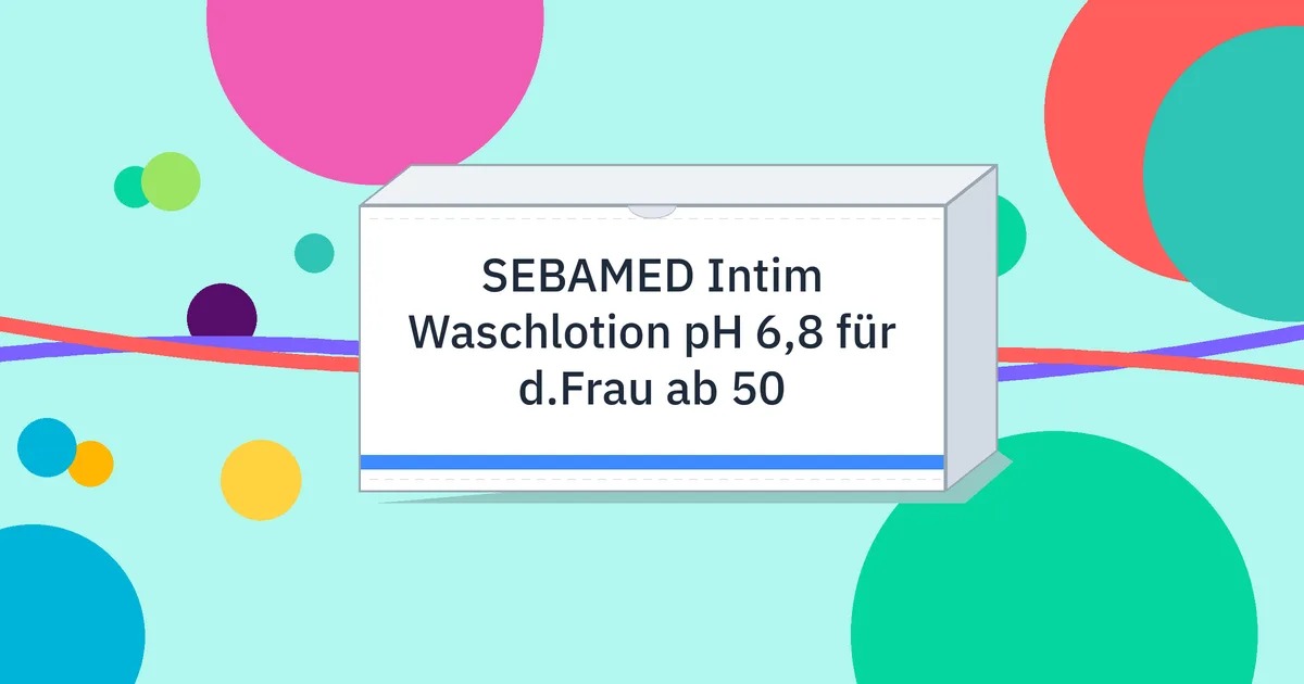 Symbolbild: Packung mit der Aufschrift SEBAMED Intim Waschlotion pH 6,8 für d.Frau ab 50 (PZN 09509805) – Verfügbarkeit und Bezug in Apotheken in Frankfurt am Main