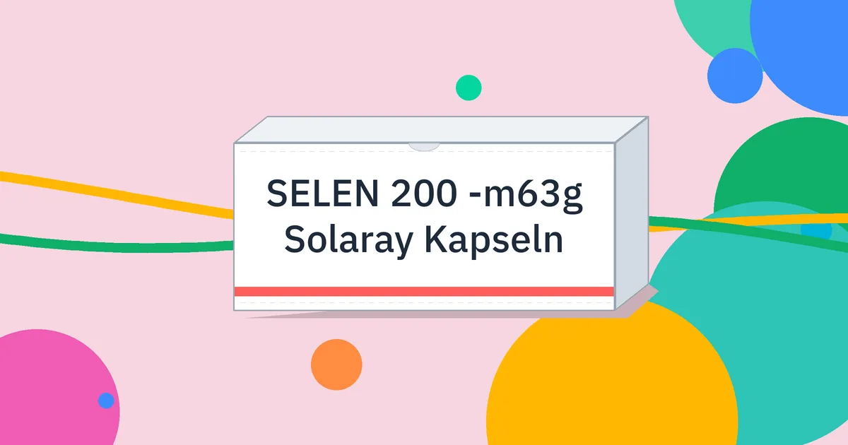 Symbolbild: Packung mit der Aufschrift SELEN 200 -m63g Solaray Kapseln (PZN 17254733) – Verfügbarkeit und Bezug in Apotheken in Frankfurt am Main