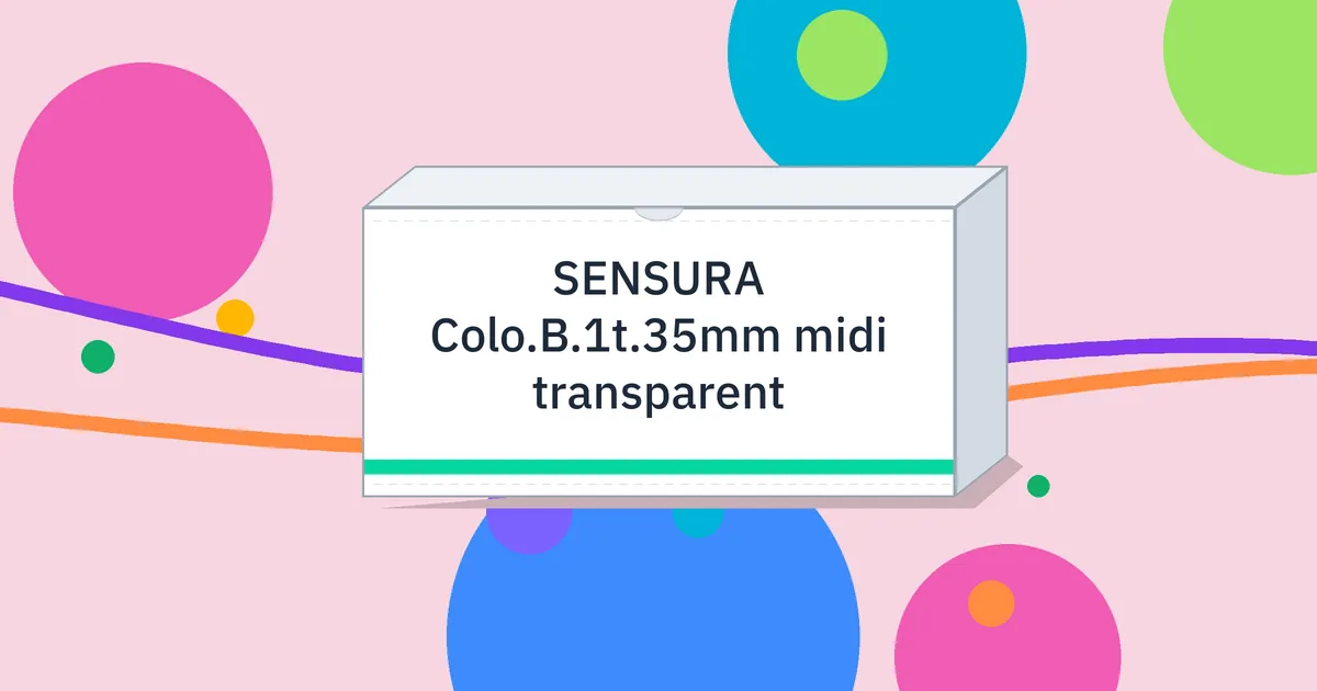 Symbolbild: Packung mit der Aufschrift SENSURA Colo.B.1t.35mm midi transparent (PZN 02886232) – Verfügbarkeit und Bezug in Apotheken in Frankfurt am Main
