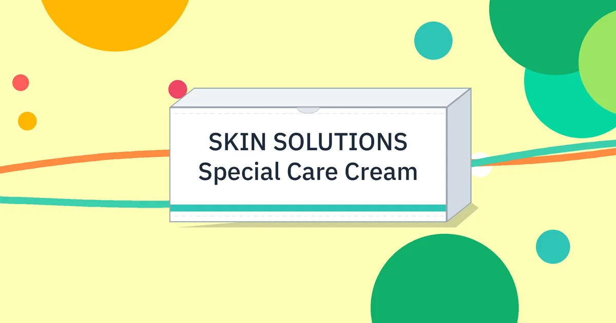 Symbolbild: Packung mit der Aufschrift SKIN SOLUTIONS Special Care Cream (PZN 17857578) – Verfügbarkeit und Bezug in Apotheken in Frankfurt am Main
