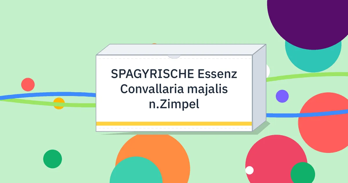 Symbolbild: Packung mit der Aufschrift SPAGYRISCHE Essenz Convallaria majalis n.Zimpel (PZN 00916182) – Verfügbarkeit und Bezug in Apotheken in Frankfurt am Main