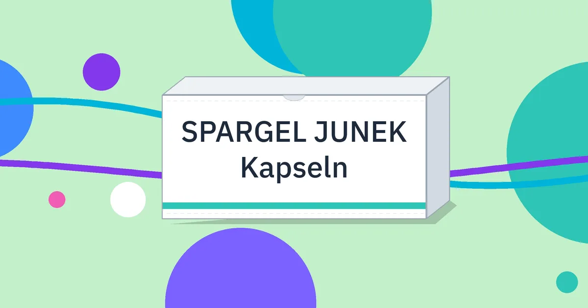 Symbolbild: Packung mit der Aufschrift SPARGEL JUNEK Kapseln (PZN 01081710) – Verfügbarkeit und Bezug in Apotheken in Frankfurt am Main