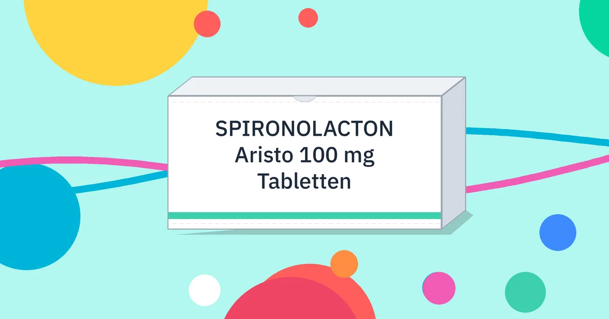 Symbolbild: Packung mit der Aufschrift SPIRONOLACTON Aristo 100 mg Tabletten (PZN 06434432) – Verfügbarkeit und Bezug in Apotheken in Frankfurt am Main