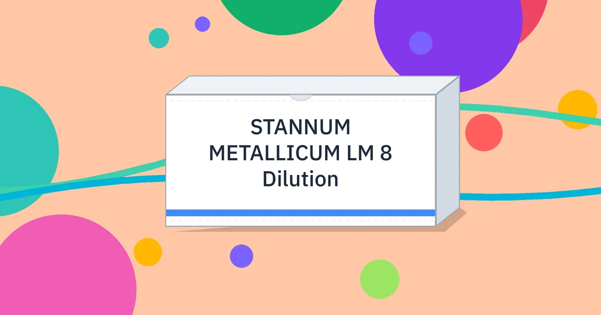 Symbolbild: Packung mit der Aufschrift STANNUM METALLICUM LM 8 Dilution (PZN 13199121) – Verfügbarkeit und Bezug in Apotheken in Frankfurt am Main