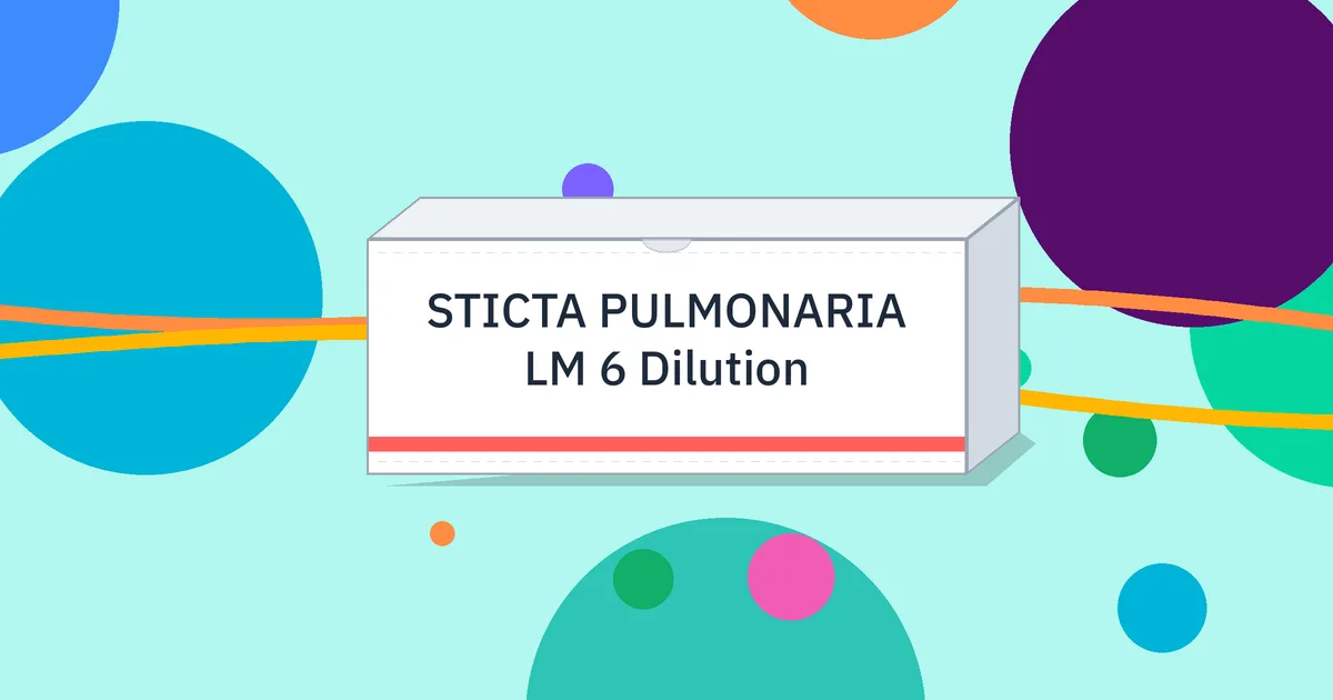 Symbolbild: Packung mit der Aufschrift STICTA PULMONARIA LM 6 Dilution (PZN 02603978) – Verfügbarkeit und Bezug in Apotheken in Frankfurt am Main