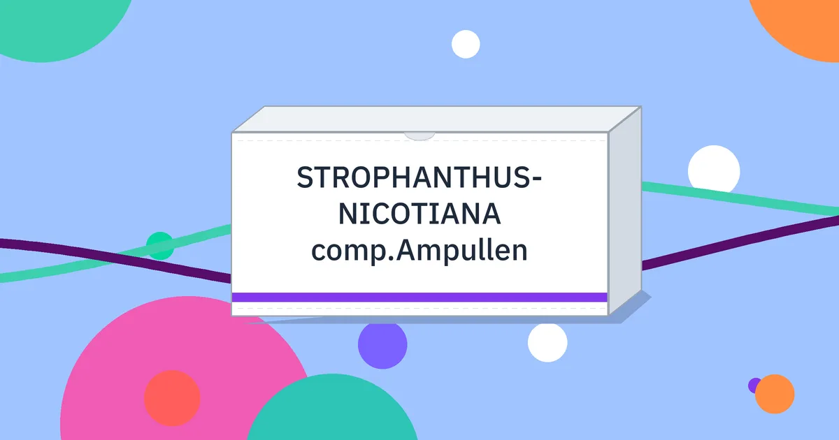 Symbolbild: Packung mit der Aufschrift STROPHANTHUS-NICOTIANA comp.Ampullen (PZN 01752245) – Verfügbarkeit und Bezug in Apotheken in Frankfurt am Main