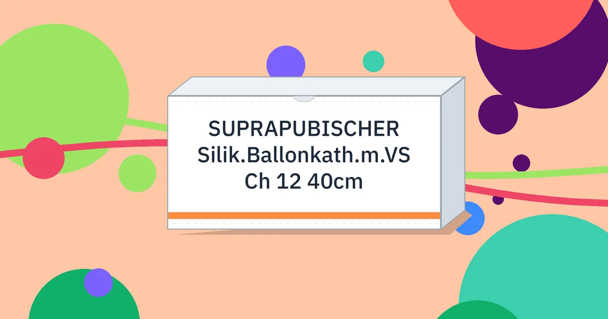 Symbolbild: Packung mit der Aufschrift SUPRAPUBISCHER Silik.Ballonkath.m.VS Ch 12 40cm (PZN 10184863) – Verfügbarkeit und Bezug in Apotheken in Frankfurt am Main