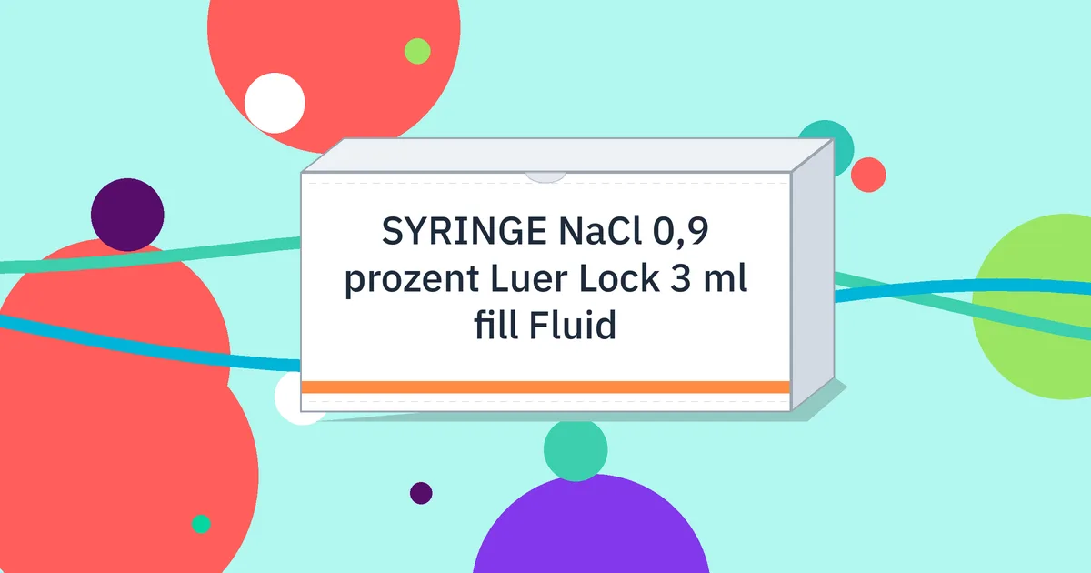 Symbolbild: Packung mit der Aufschrift SYRINGE NaCl 0,9 prozent Luer Lock 3 ml fill Fluid (PZN 19898587) – Verfügbarkeit und Bezug in Apotheken in Frankfurt am Main