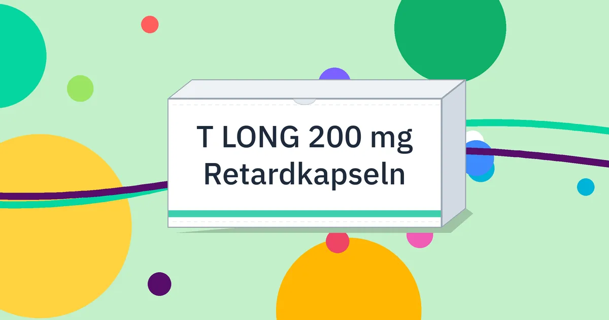 Symbolbild: Packung mit der Aufschrift T LONG 200 mg Retardkapseln (PZN 11105742) – Verfügbarkeit und Bezug in Apotheken in Frankfurt am Main