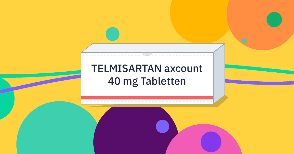 Symbolbild: Packung mit der Aufschrift TELMISARTAN axcount 40 mg Tabletten (PZN 16880374) – Verfügbarkeit und Bezug in Apotheken in Frankfurt am Main