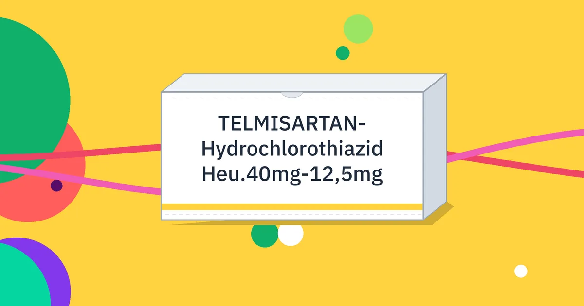 Symbolbild: Packung mit der Aufschrift TELMISARTAN-Hydrochlorothiazid Heu.40mg-12,5mg (PZN 10419562) – Verfügbarkeit und Bezug in Apotheken in Frankfurt am Main