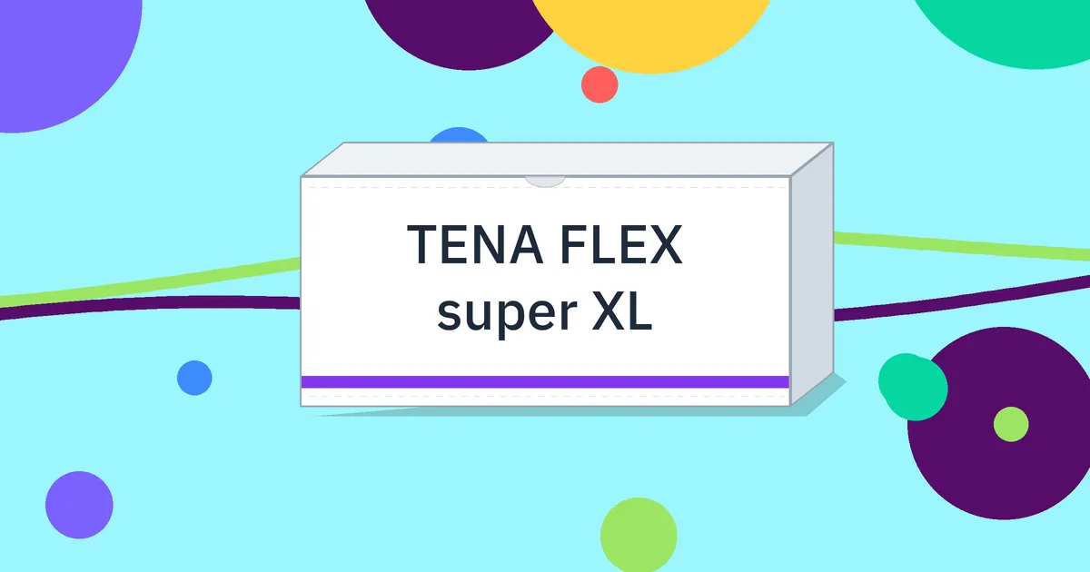 Symbolbild: Packung mit der Aufschrift TENA FLEX super XL (PZN 00183331) – Verfügbarkeit und Bezug in Apotheken in Frankfurt am Main