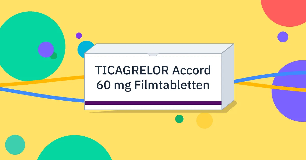 Symbolbild: Packung mit der Aufschrift TICAGRELOR Accord 60 mg Filmtabletten (PZN 19740202) – Verfügbarkeit und Bezug in Apotheken in Frankfurt am Main