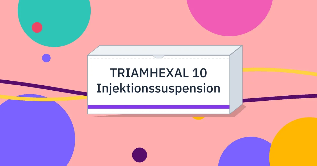 Symbolbild: Packung mit der Aufschrift TRIAMHEXAL 10 Injektionssuspension (PZN 03286793) – Verfügbarkeit und Bezug in Apotheken in Frankfurt am Main