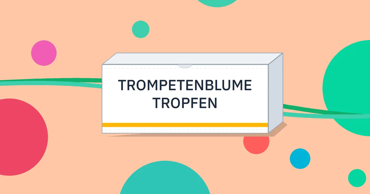 Symbolbild: Packung mit der Aufschrift TROMPETENBLUME TROPFEN (PZN 15230013) – Verfügbarkeit und Bezug in Apotheken in Frankfurt am Main