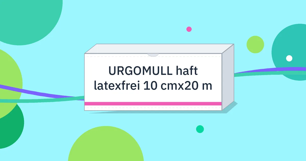 Symbolbild: Packung mit der Aufschrift URGOMULL haft latexfrei 10 cmx20 m (PZN 01832607) – Verfügbarkeit und Bezug in Apotheken in Frankfurt am Main