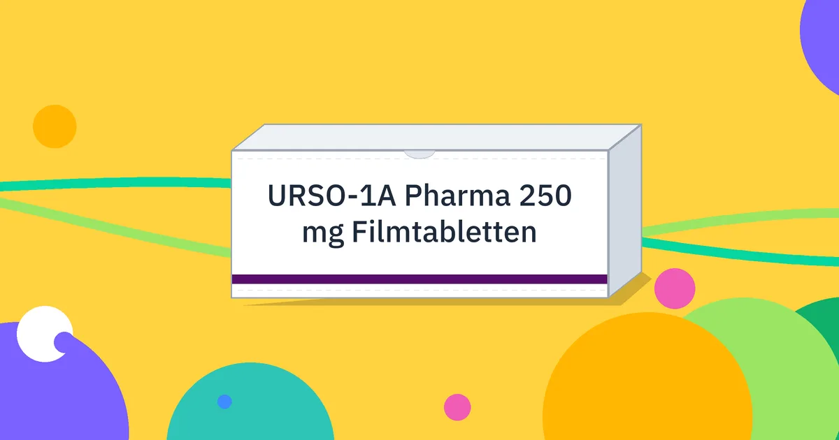 Symbolbild: Packung mit der Aufschrift URSO-1A Pharma 250 mg Filmtabletten (PZN 14162410) – Verfügbarkeit und Bezug in Apotheken in Frankfurt am Main