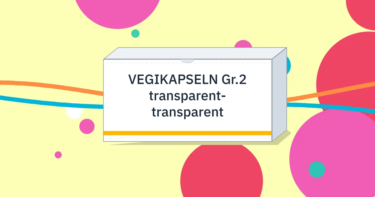 Symbolbild: Packung mit der Aufschrift VEGIKAPSELN Gr.2 transparent-transparent (PZN 17858187) – Verfügbarkeit und Bezug in Apotheken in Frankfurt am Main