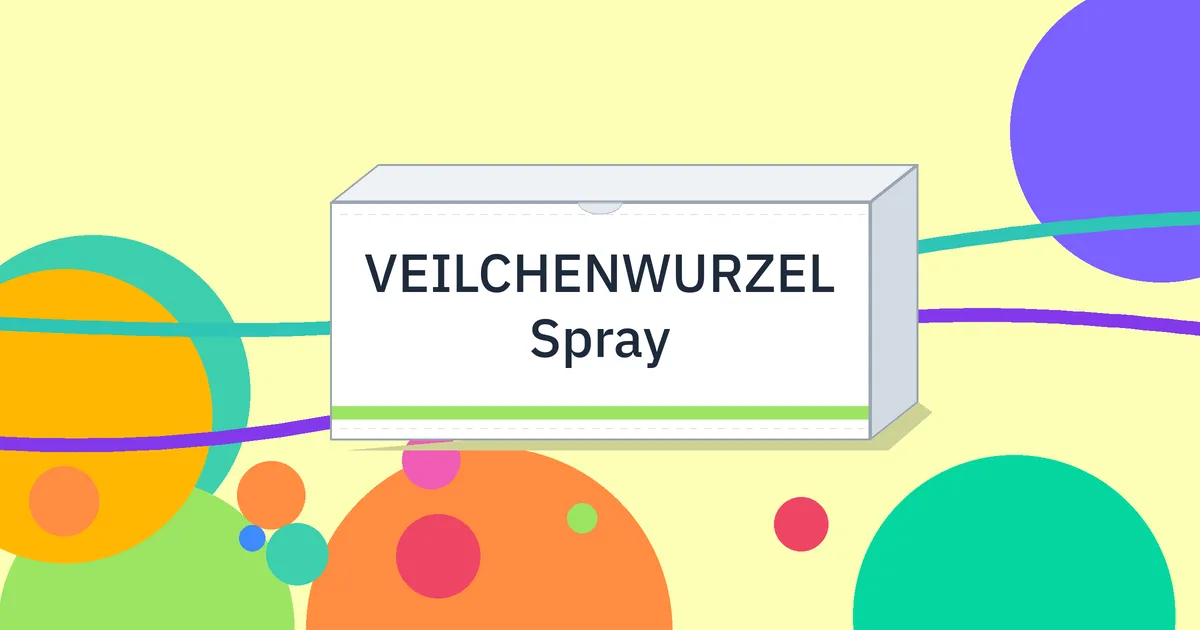 Symbolbild: Packung mit der Aufschrift VEILCHENWURZEL Spray (PZN 18396671) – Verfügbarkeit und Bezug in Apotheken in Frankfurt am Main