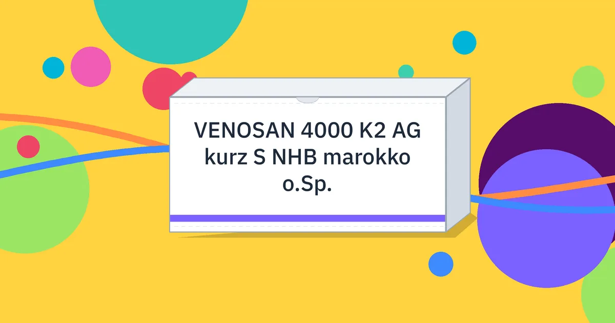 Symbolbild: Packung mit der Aufschrift VENOSAN 4000 K2 AG kurz S NHB marokko o.Sp. (PZN 14426180) – Verfügbarkeit und Bezug in Apotheken in Frankfurt am Main