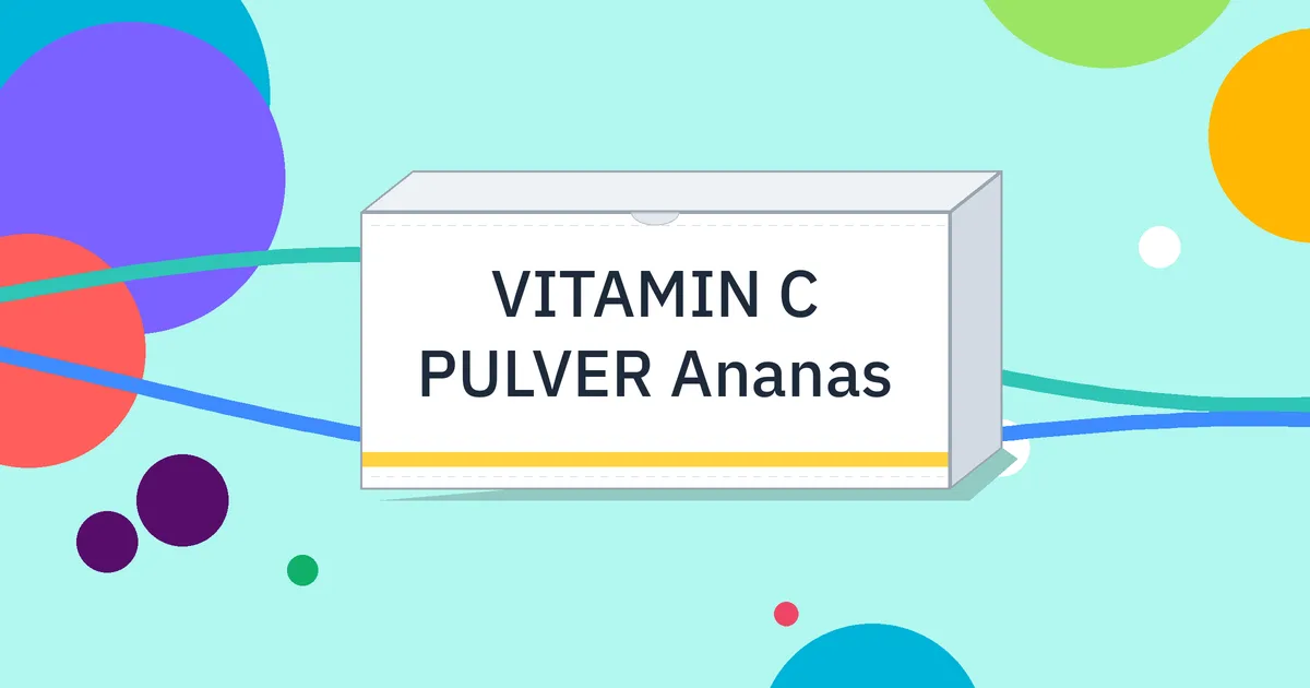 Symbolbild: Packung mit der Aufschrift VITAMIN C PULVER Ananas (PZN 16752759) – Verfügbarkeit und Bezug in Apotheken in Frankfurt am Main