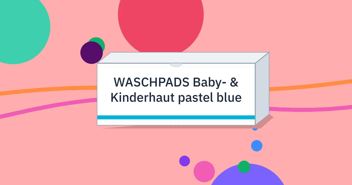 Symbolbild: Packung mit der Aufschrift WASCHPADS Baby- & Kinderhaut pastel blue (PZN 19497500) – Verfügbarkeit und Bezug in Apotheken in Frankfurt am Main