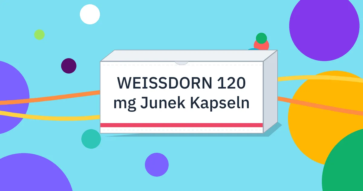 Symbolbild: Packung mit der Aufschrift WEISSDORN 120 mg Junek Kapseln (PZN 03510055) – Verfügbarkeit und Bezug in Apotheken in Frankfurt am Main