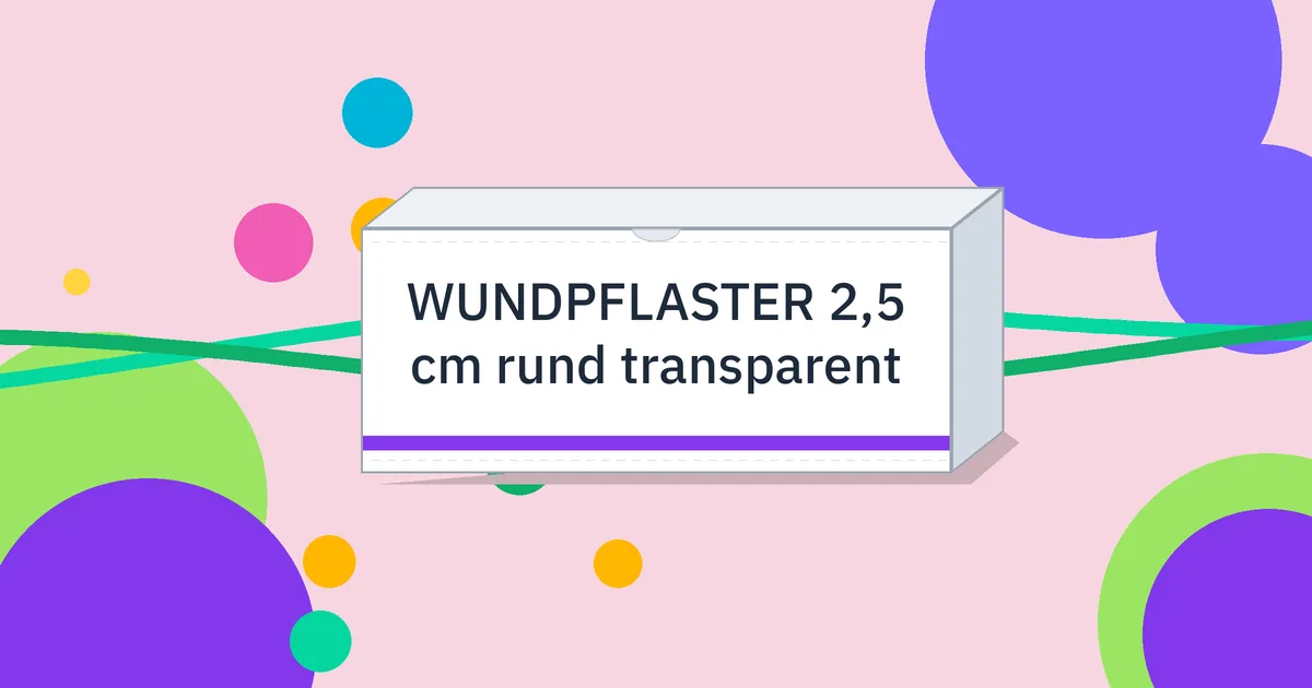 Symbolbild: Packung mit der Aufschrift WUNDPFLASTER 2,5 cm rund transparent (PZN 09229661) – Verfügbarkeit und Bezug in Apotheken in Frankfurt am Main