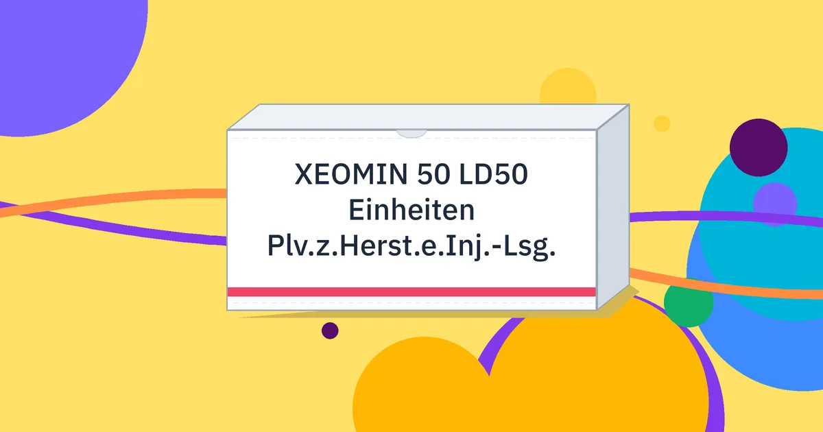 Symbolbild: Packung mit der Aufschrift XEOMIN 50 LD50 Einheiten Plv.z.Herst.e.Inj.-Lsg. (PZN 09101984) – Verfügbarkeit und Bezug in Apotheken in Frankfurt am Main