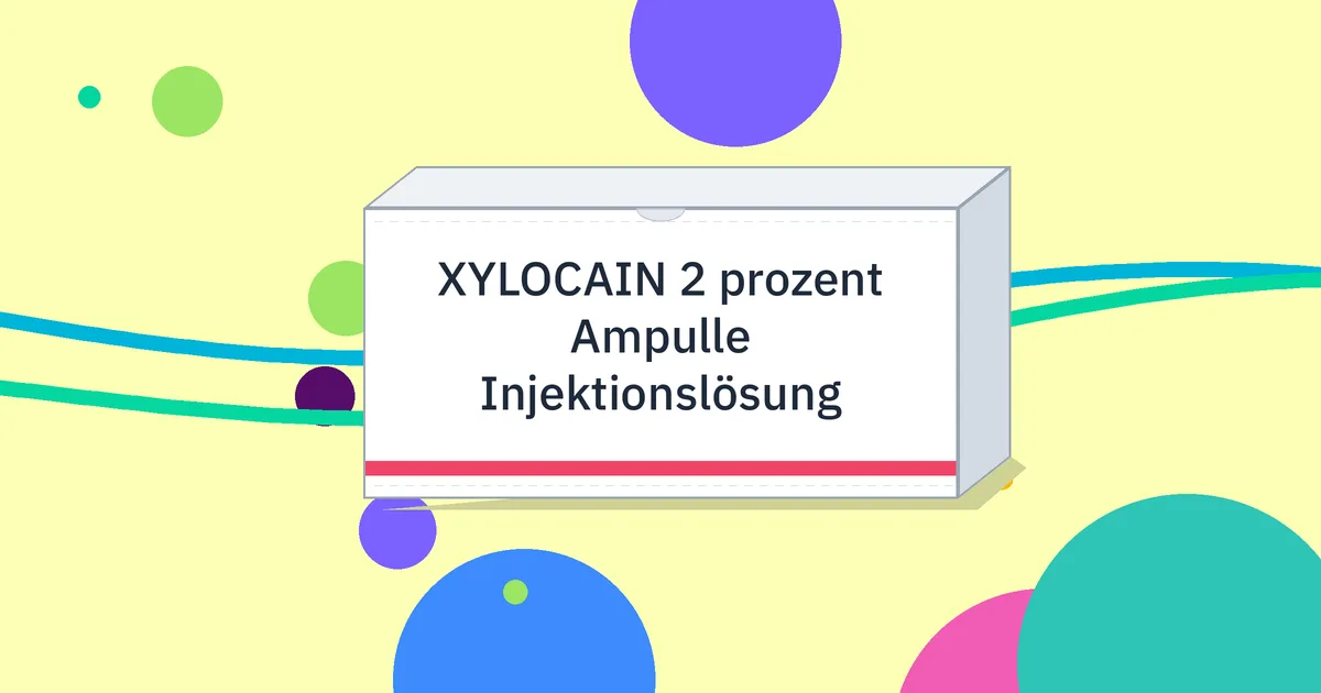 Symbolbild: Packung mit der Aufschrift XYLOCAIN 2 prozent Ampulle Injektionslösung (PZN 01313764) – Verfügbarkeit und Bezug in Apotheken in Frankfurt am Main