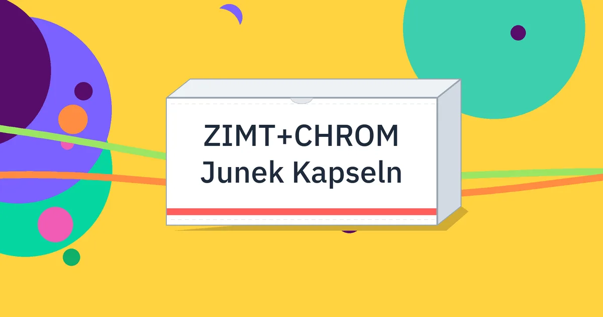 Symbolbild: Packung mit der Aufschrift ZIMT+CHROM Junek Kapseln (PZN 10396341) – Verfügbarkeit und Bezug in Apotheken in Frankfurt am Main