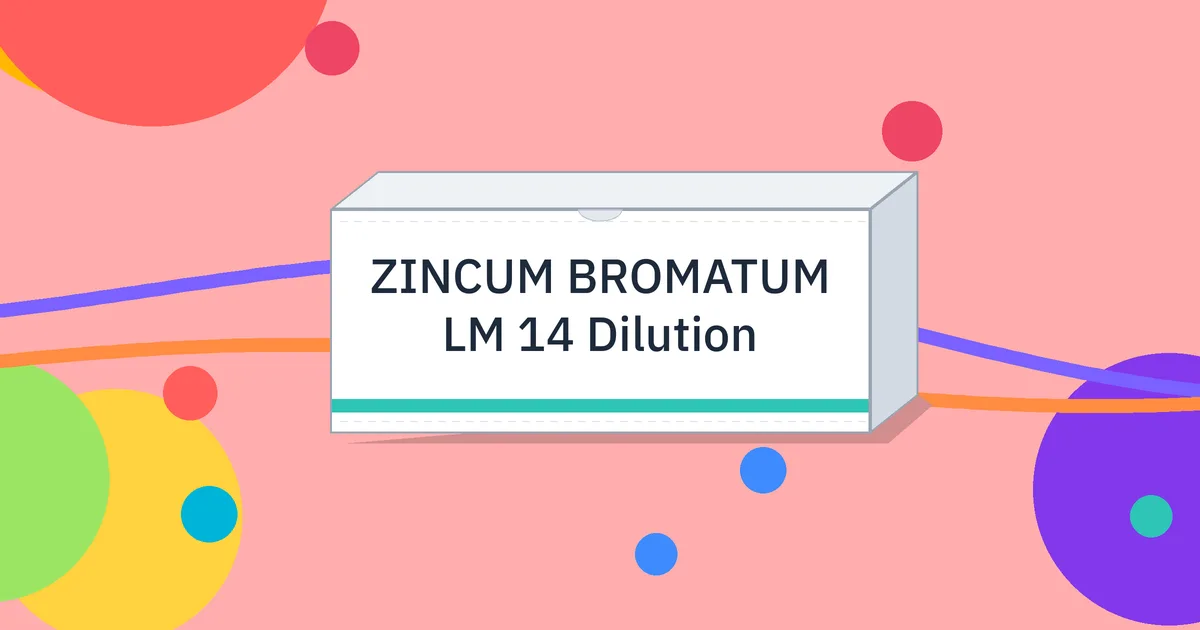 Symbolbild: Packung mit der Aufschrift ZINCUM BROMATUM LM 14 Dilution (PZN 13291430) – Verfügbarkeit und Bezug in Apotheken in Frankfurt am Main